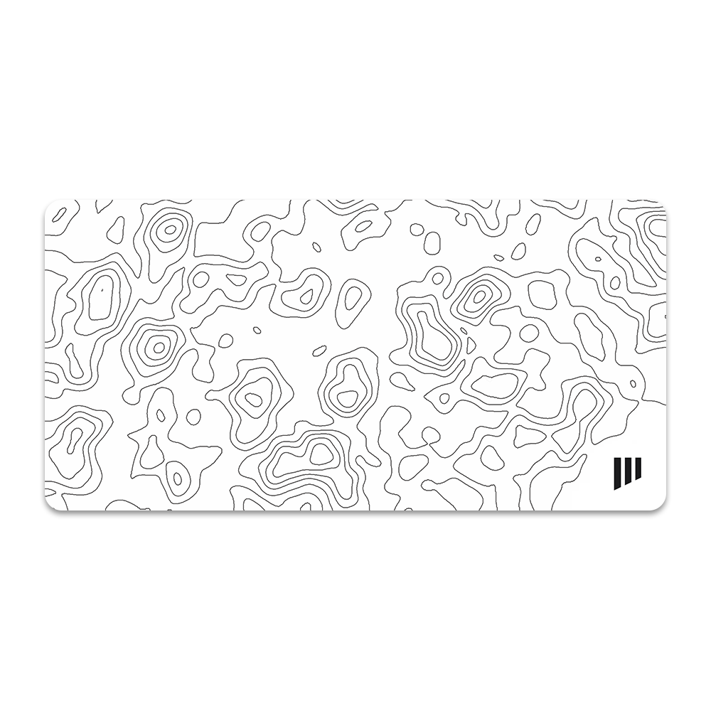 White Topo XXL Gaming Mouse Pad (36x18) – Control | GlideLab